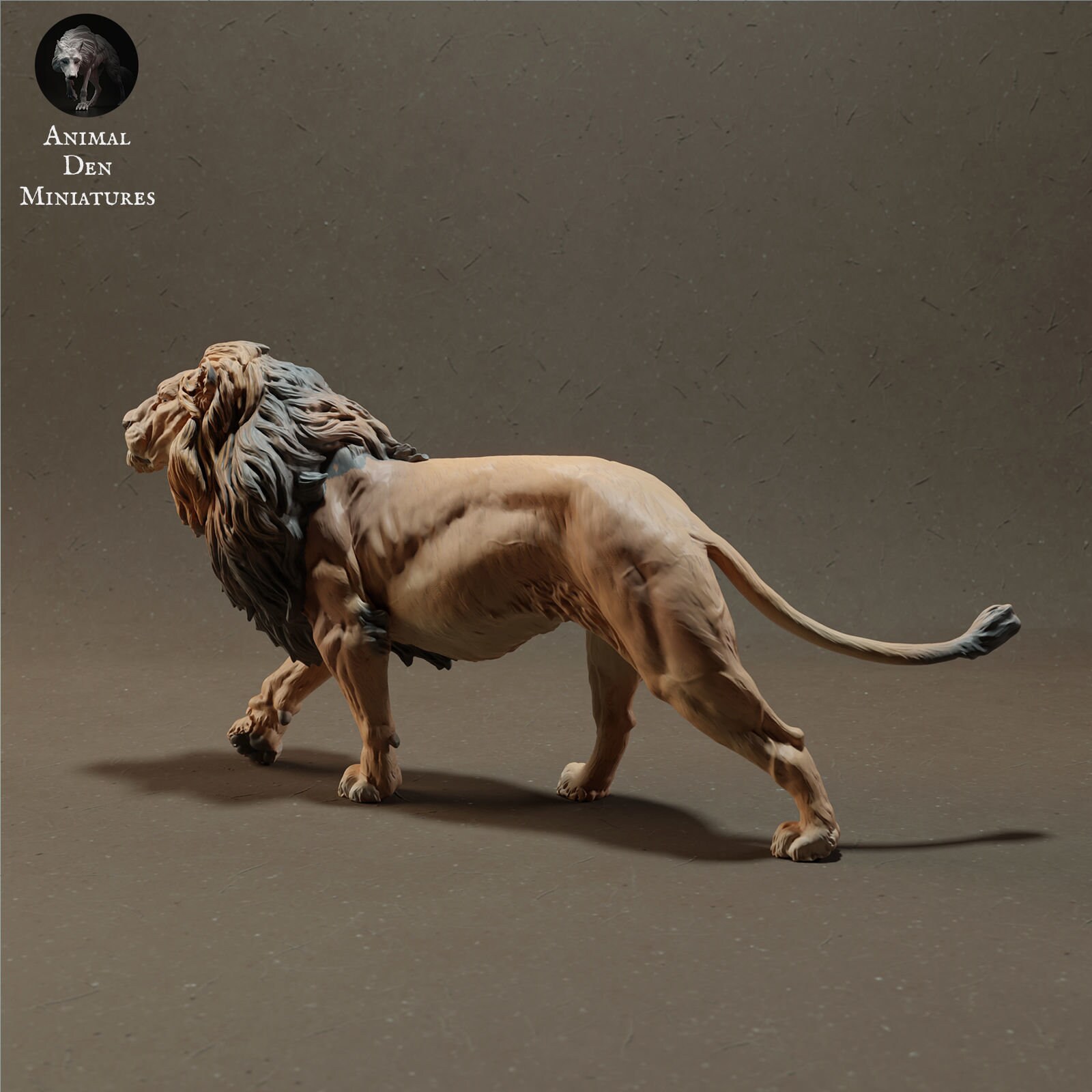 Custom 3D Printed Male Lion Resin Animal Figurines - Etsy