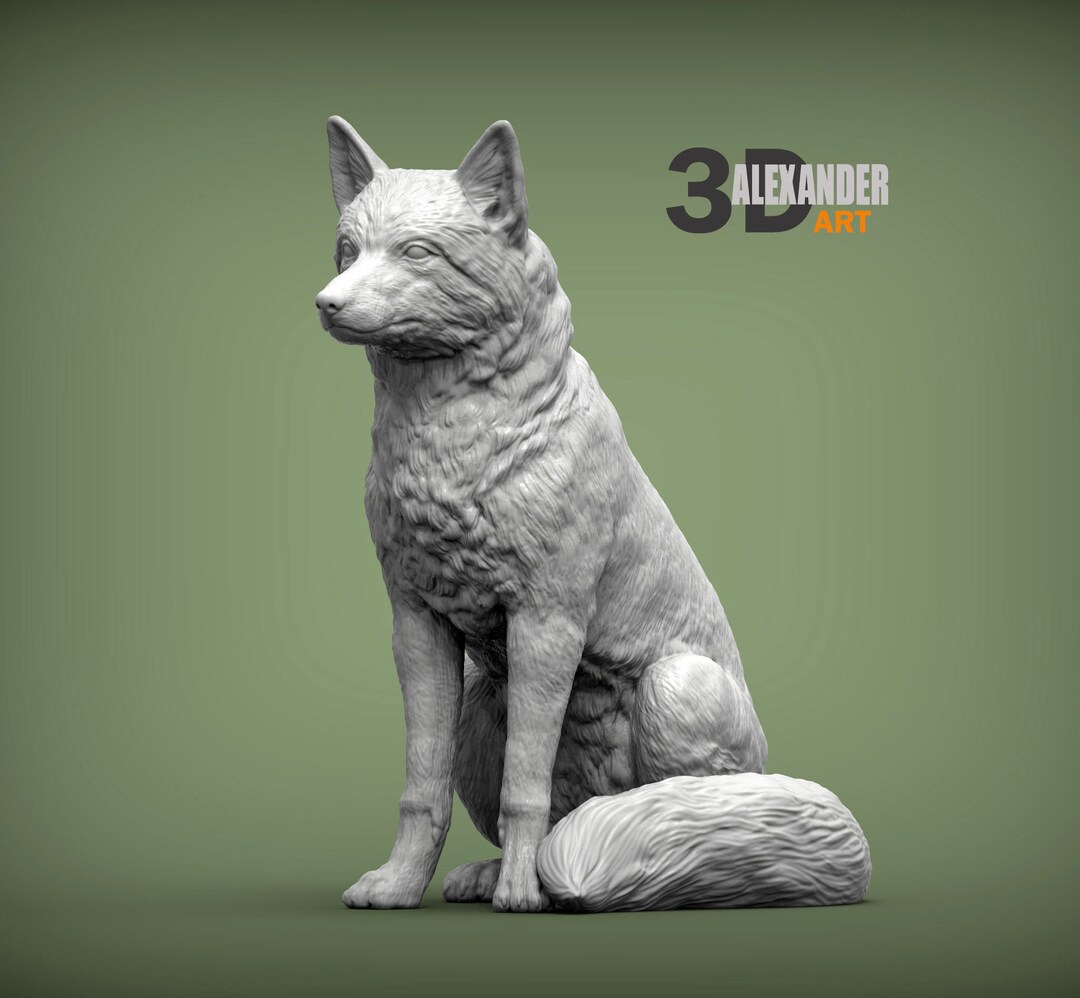 Resin 3D Printed Fox High Detailed Resin in Different Sizes, Indoor or ...