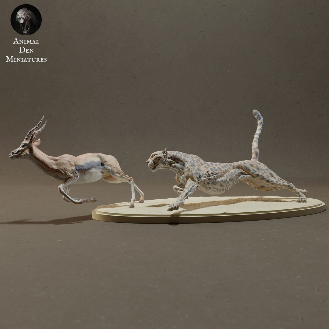 Resin 3D Printed Cheetah Hunting High Detailed Resin in Different Sizes ...