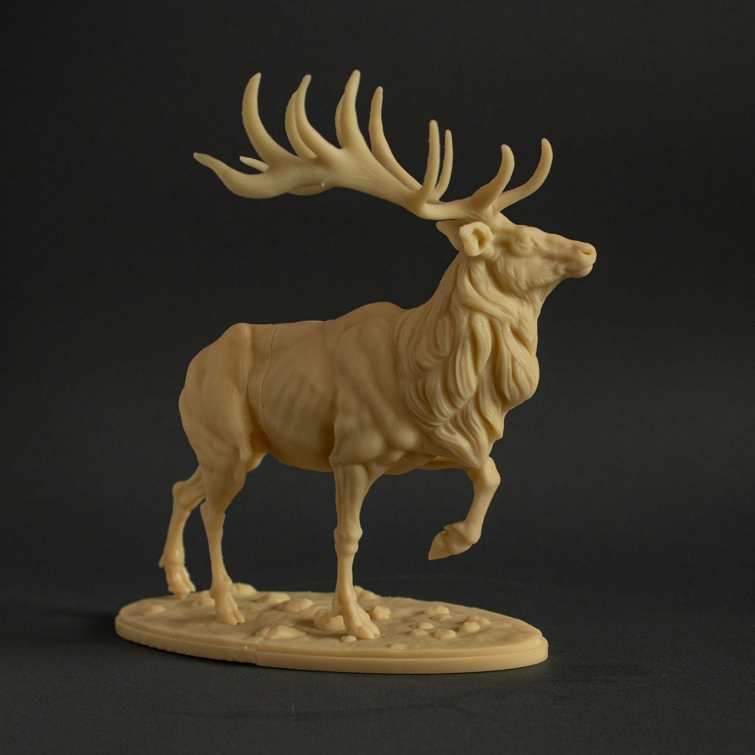 Custom 3D Printed Elk Resin Animal Figurines Personalized - Etsy