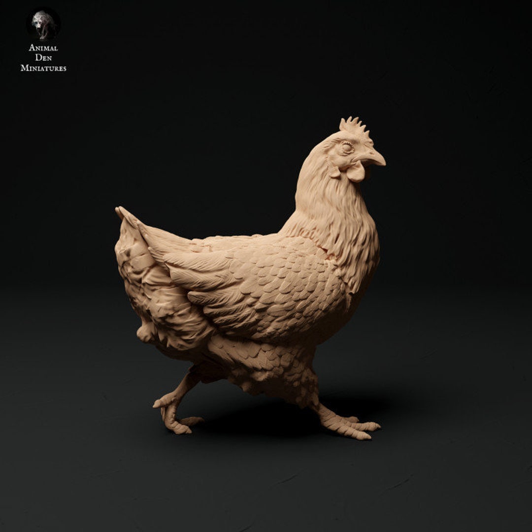 Resin 3D Printed Chicken High Detailed Resin in Different Sizes, Indoor ...
