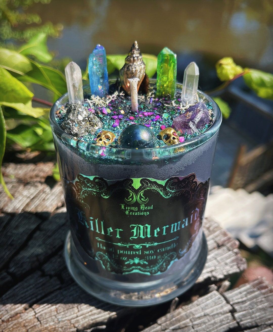Killer Mermaid Soy Candle/crystal Infused/hand Poured/scented With ...
