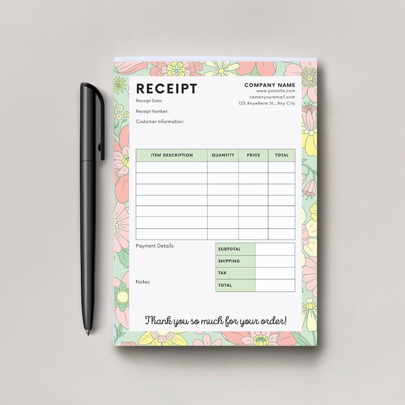 Custom Receipt Book - Etsy