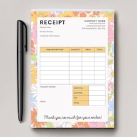 Sales Forms Invoices 2-part Carbonless Receipt Books - Etsy