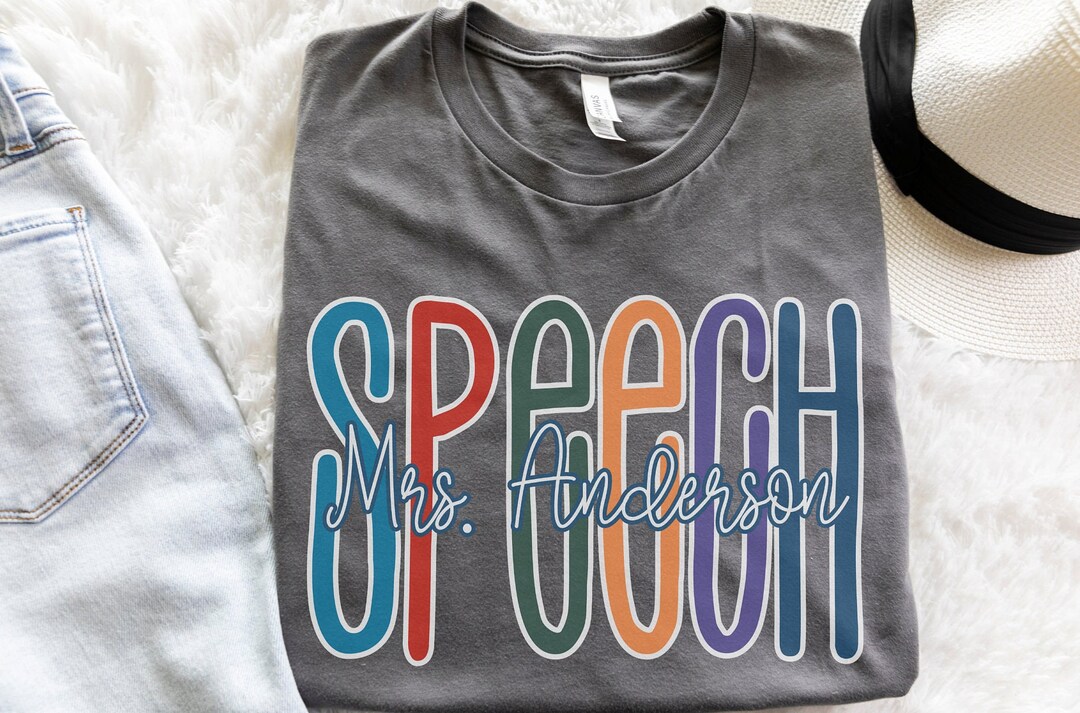 Custom Speech Shirt, Speech Therapist Shirt With Name, SLP Shirt, SLP ...