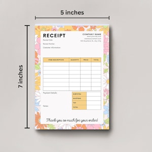 Business Receipt Notepad, Order Form, Small Business Owner, New ...