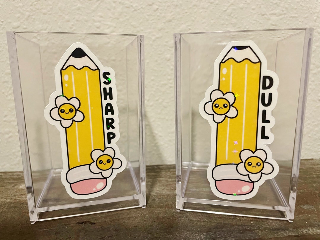 Pencil Holder, Sharp and Dull Pencil Holders, Classroom Decor, Cute ...