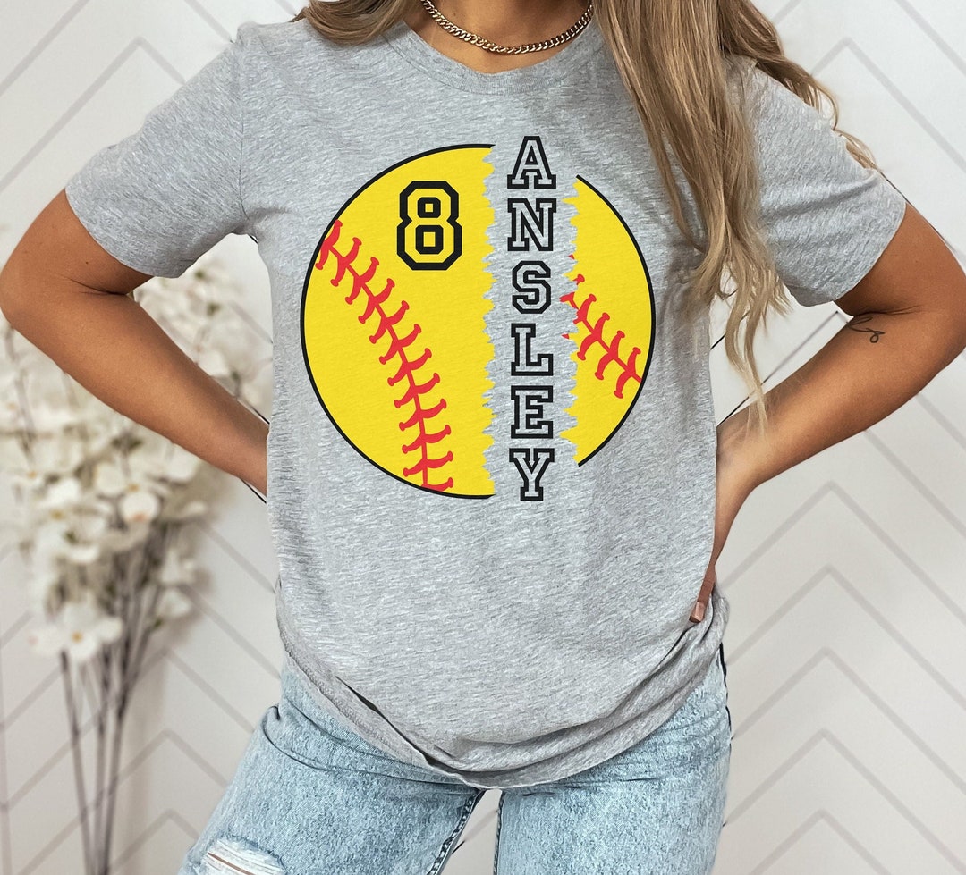 Custom Softball Shirt, Softball Number Shirt, Softball Shirt, Softball ...