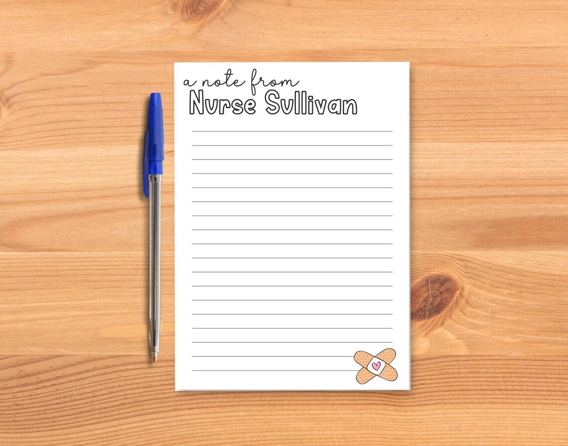 School Nurse Notepad, Nurse Notepad, School Nurse Gift, Gift for School ...