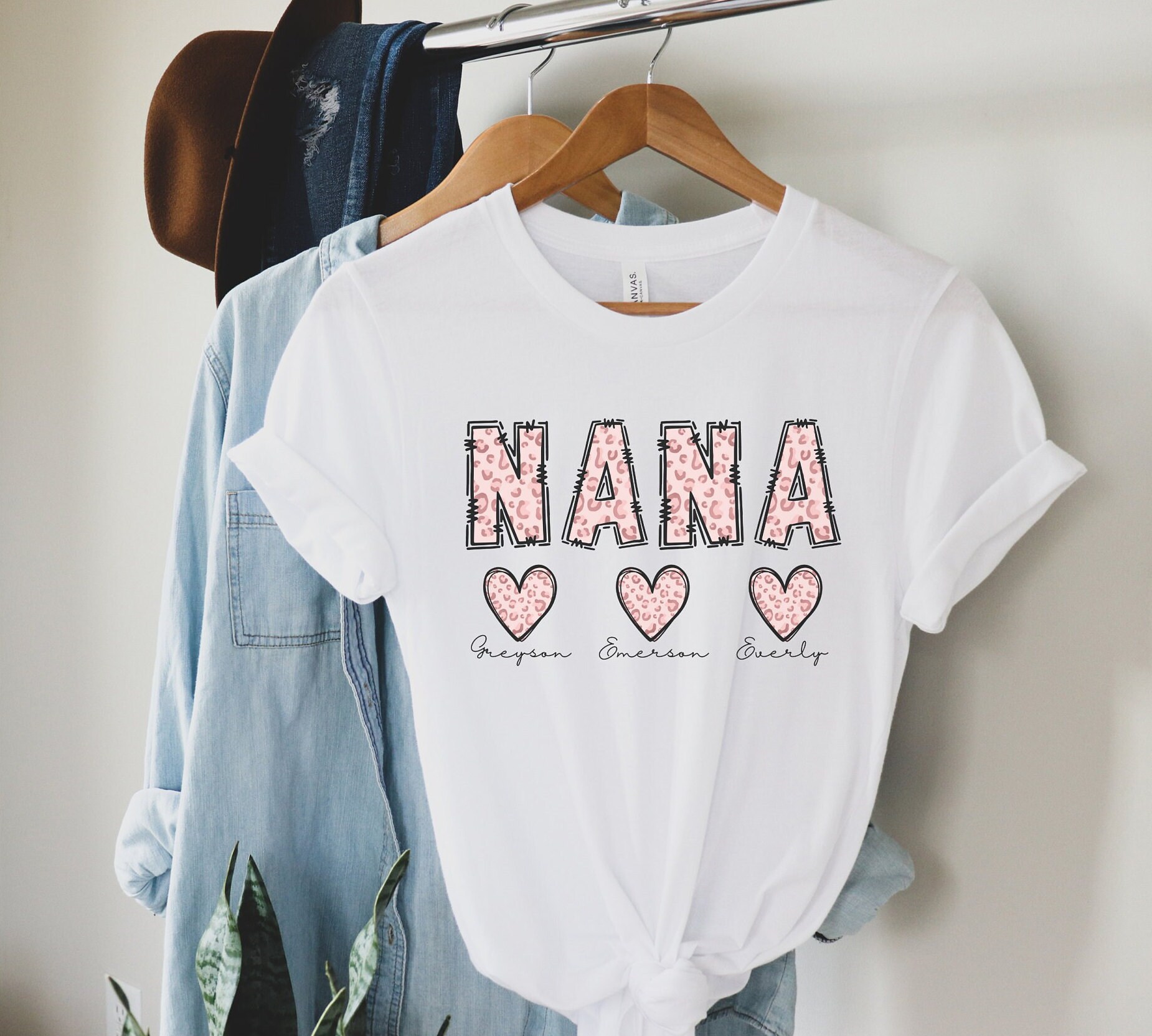 Custom Nana Shirt With Names, Nana Shirt, Nana Gift, Gift for Nana ...