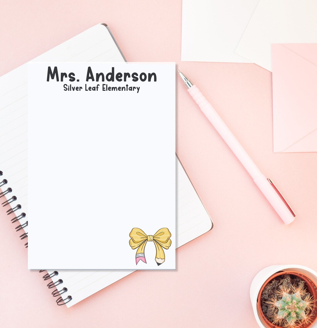 Personalized Teacher Notepad, Teacher Appreciation Gift, Teacher ...