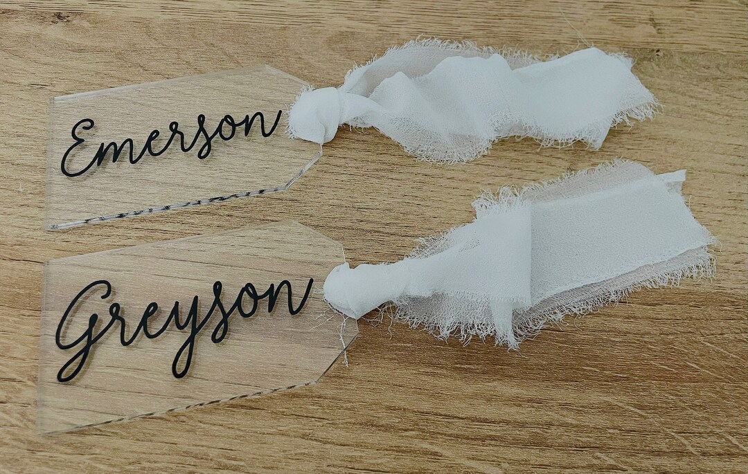 Personalized Acrylic Gift Tag, Custom Gift Tag, Reusable Gift Tag ...
