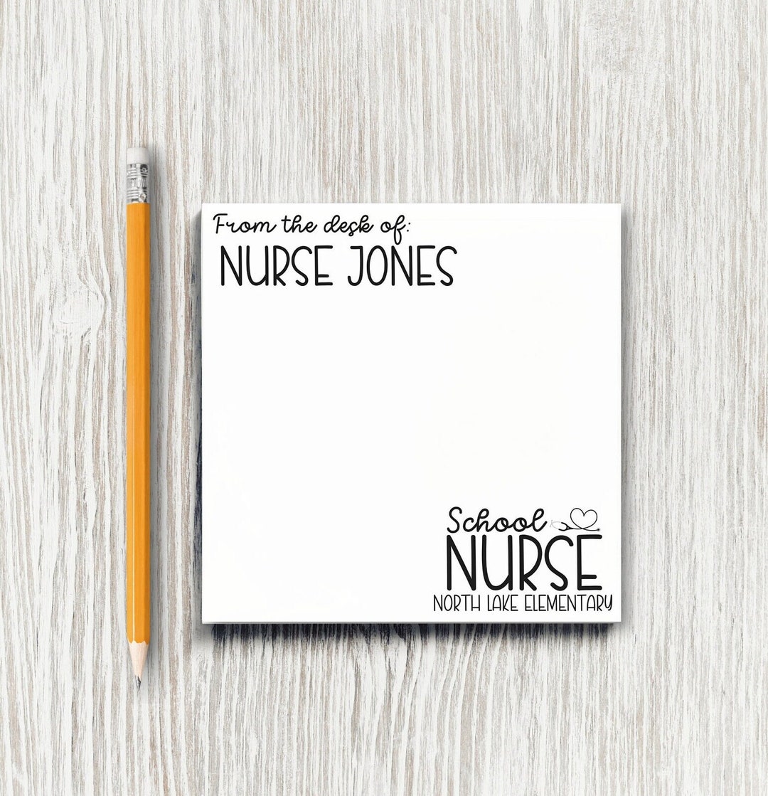 School Nurse Notepad, Nurse Notepad, School Nurse Gift, Gift for School ...