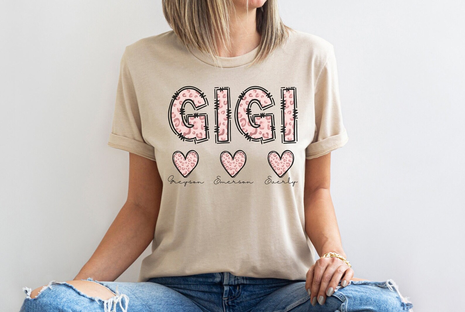 Custom Gigi Shirt With Names Gigi Shirt Gigi Gift Gift for - Etsy