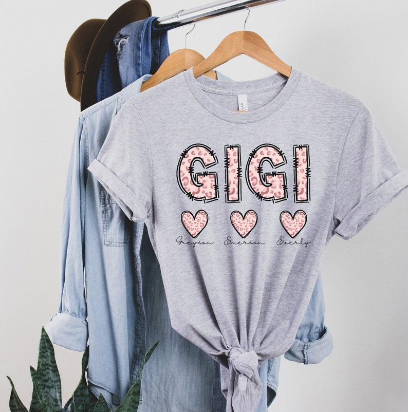 Custom Gigi Shirt With Names, Gigi Shirt, Gigi Gift, Gift for Gigi ...