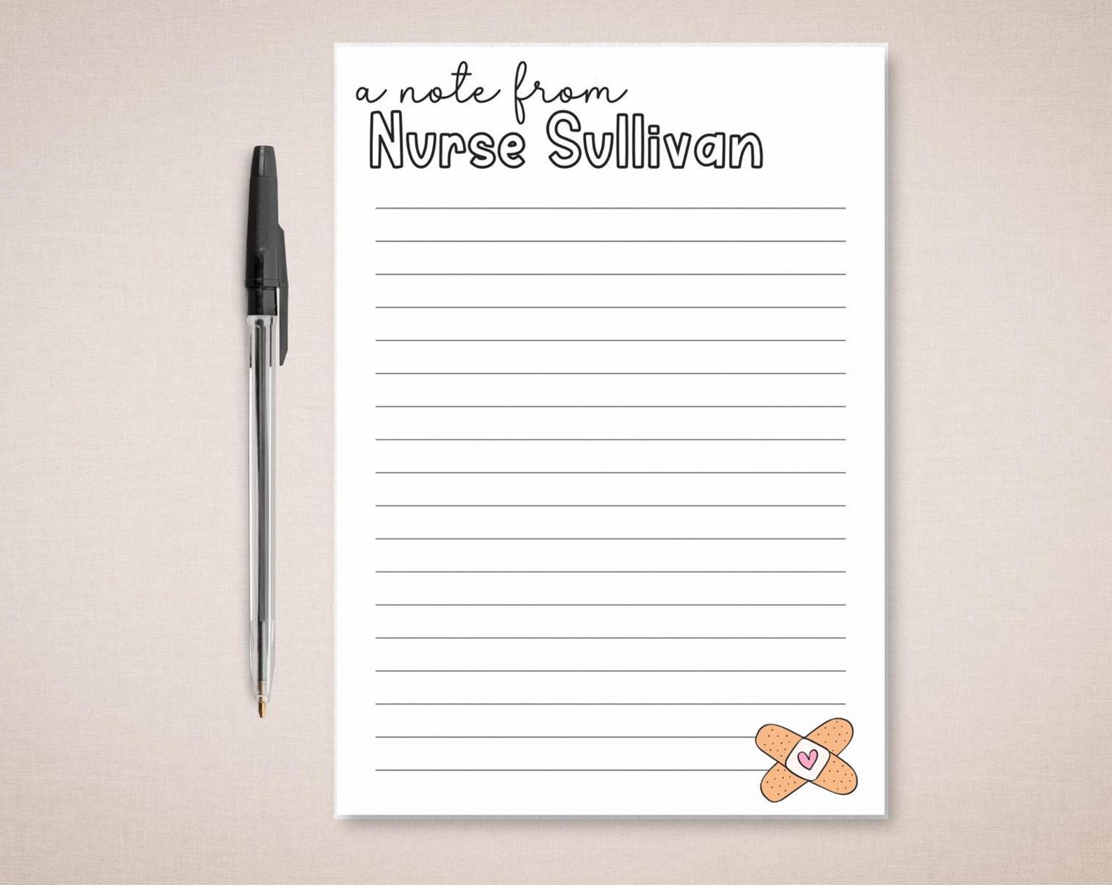 School Nurse Notepad, Nurse Notepad, School Nurse Gift, Gift for School ...