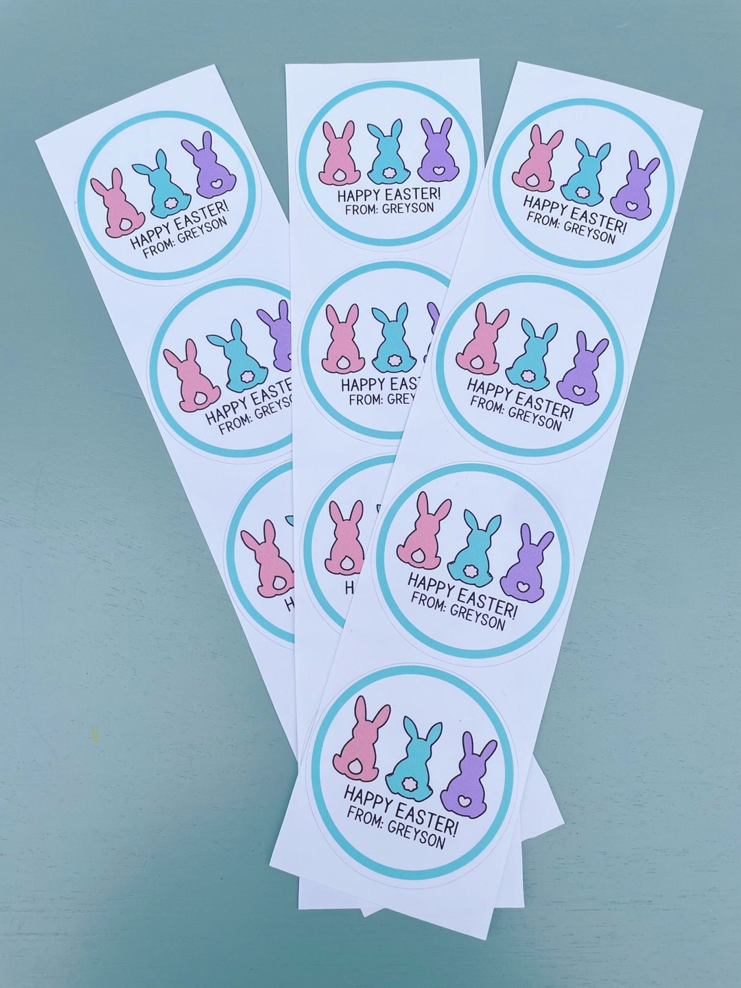 Personalized Easter Stickers, Easter Party Favors, Easter Treat Bag ...