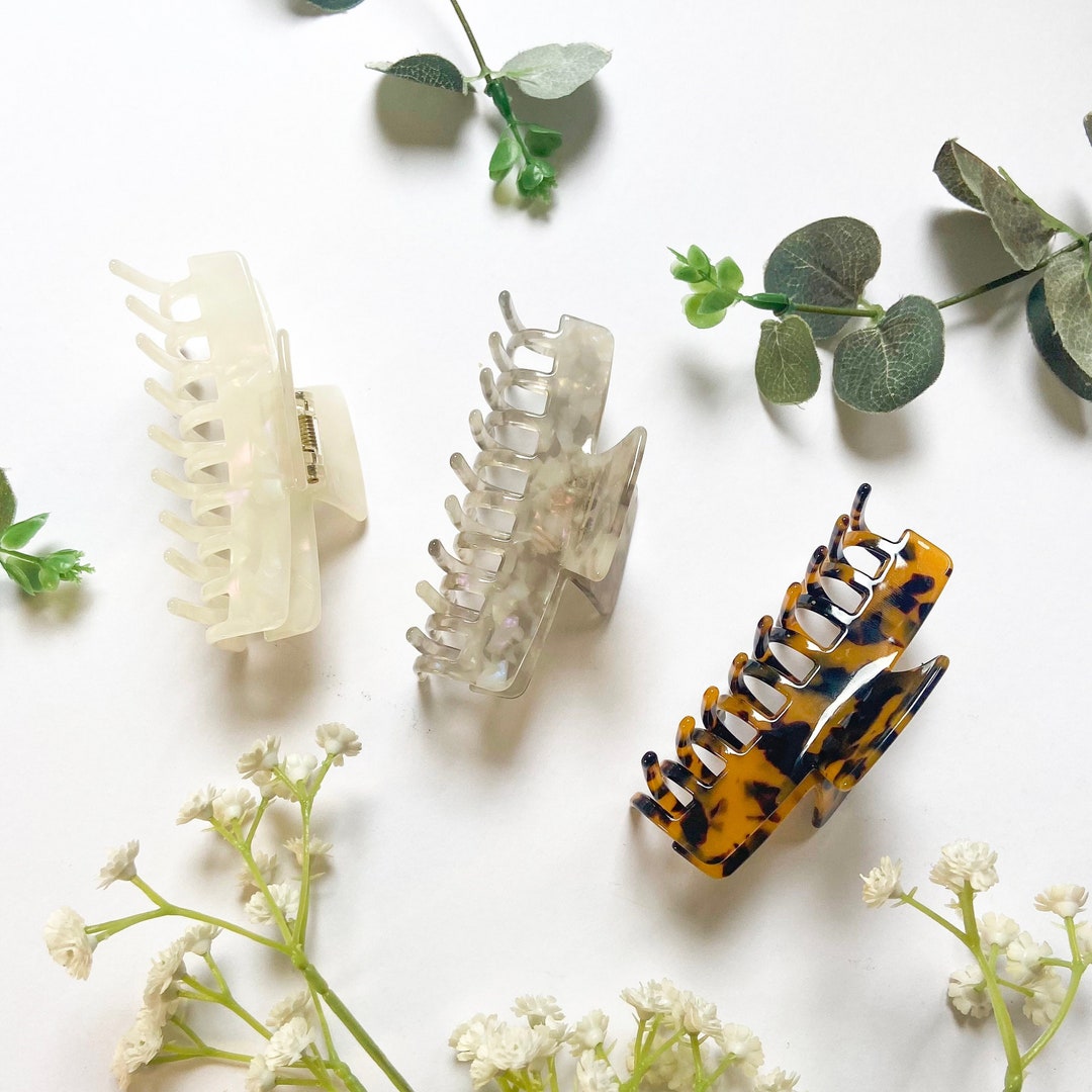 Large Tortoise Shell Hair Clip, Hair Clip Gift Set for Her, Hair Claw ...