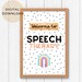 Speech Therapy Decor, Boho Speech Room Sign Poster, Speech Therapist ...