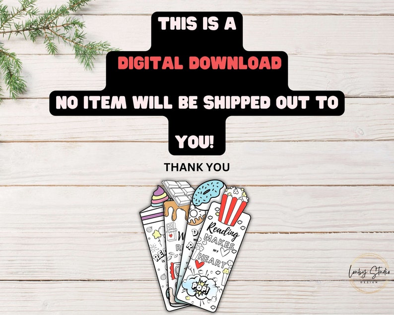 Printable Coloring Bookmarks, Sweet Dessert Coloring Book Marks, Kids ...