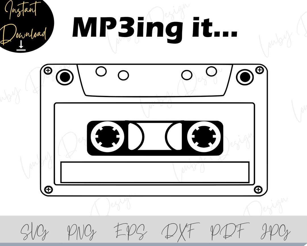 Cassette Tape SVG: Retro Audio Cut Files (digital Download) - Etsy