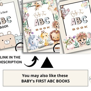 Baby Alphabet Book, Printable Baby Shower Abc Book, Animal Alphabet ...