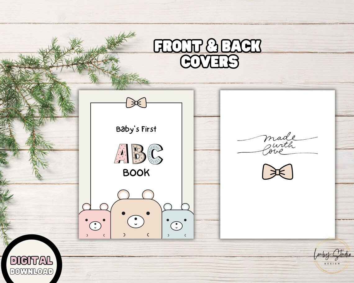 Baby Alphabet Book Printable Baby Shower Abc Book Animal - Etsy