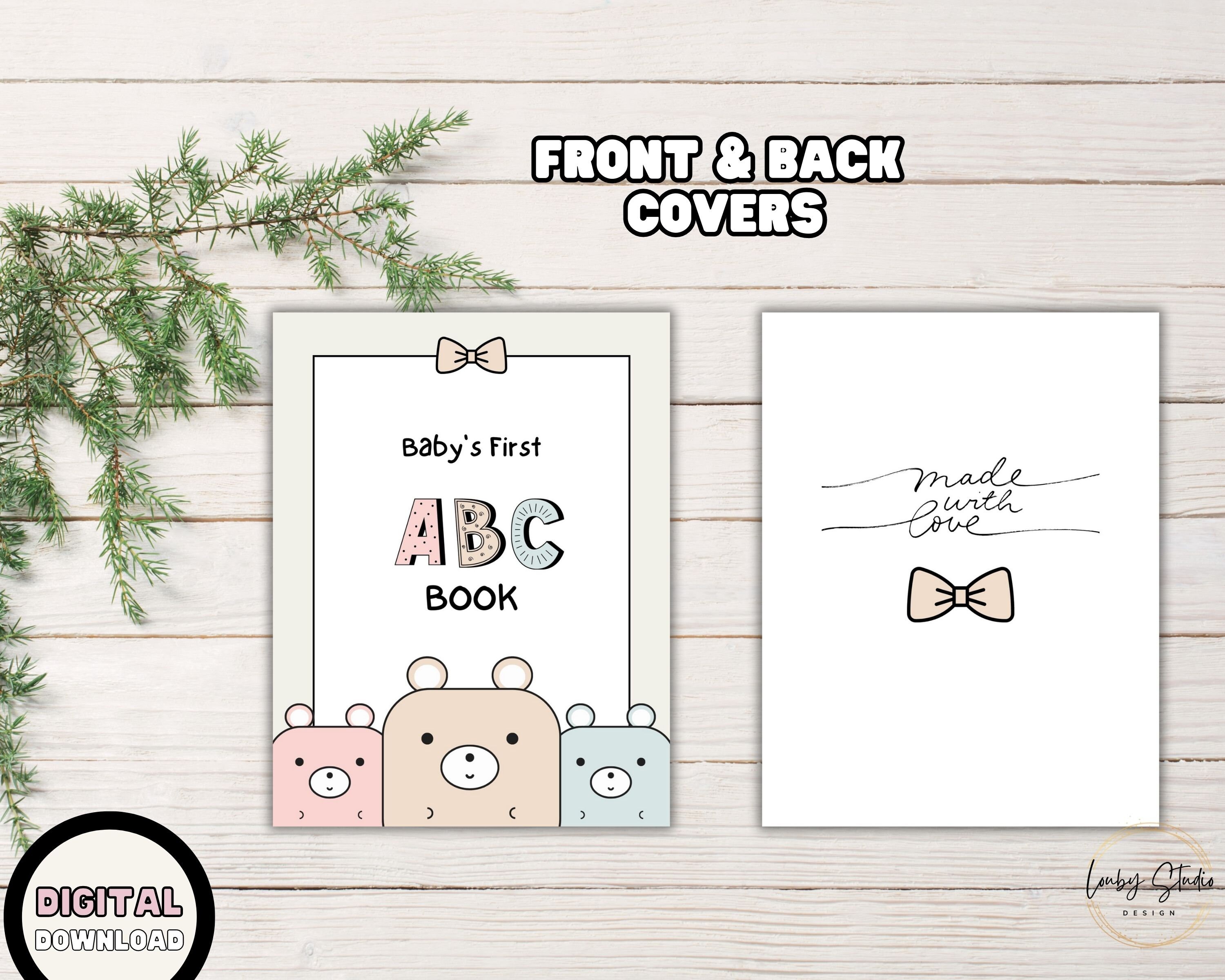 Baby Alphabet Book Printable Baby Shower Abc Book Animal - Etsy