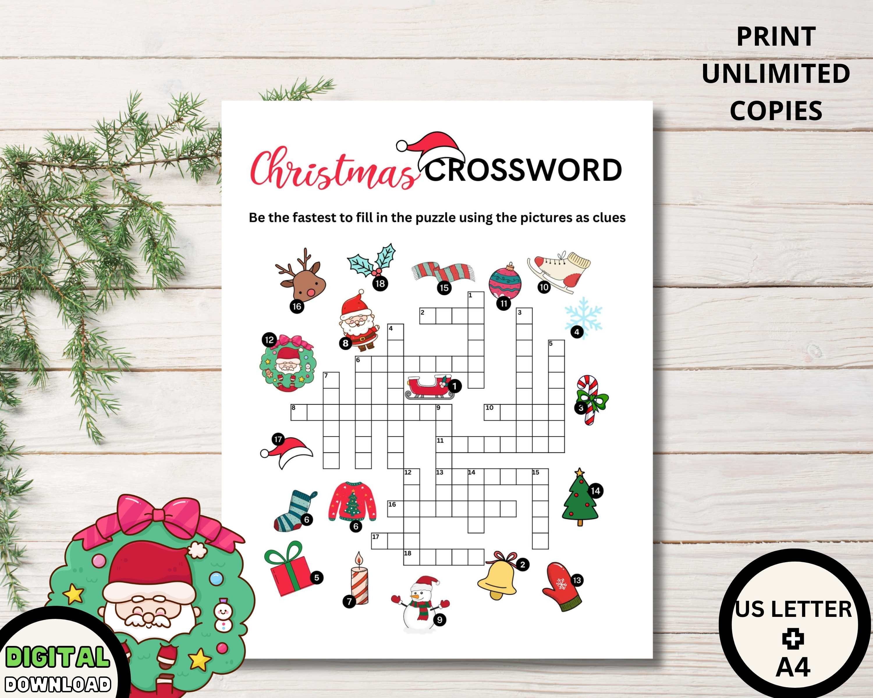 Christmas Word Games Bundle: Printable Holiday Activities (digital ...