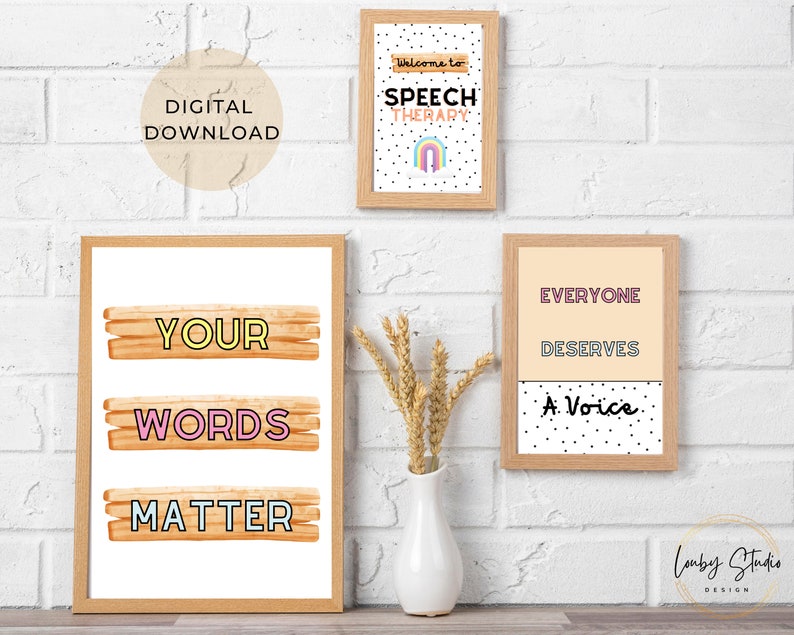 Speech Therapy Decor Boho Speech Language Pathologist Poster - Etsy