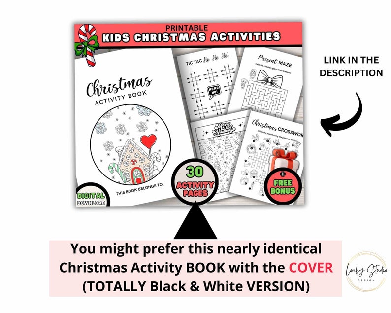 Printable Christmas Activities Kids Activity Book, Classroom Christmas ...