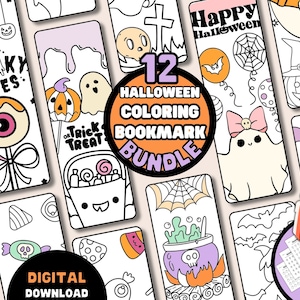 Printable Halloween Coloring Bookmarks, Boo Basket Halloween Spooky ...