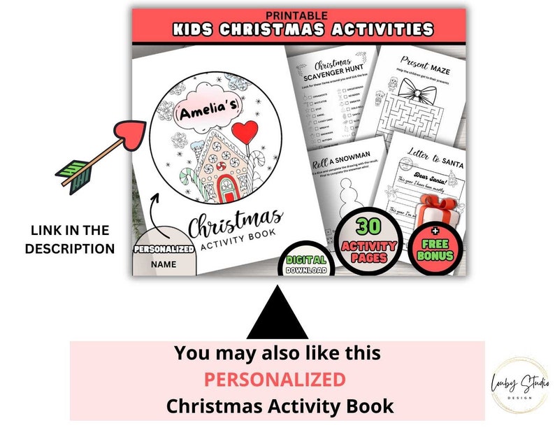 Printable Christmas Activities for Kids, Christmas Activity Book, Xmas ...