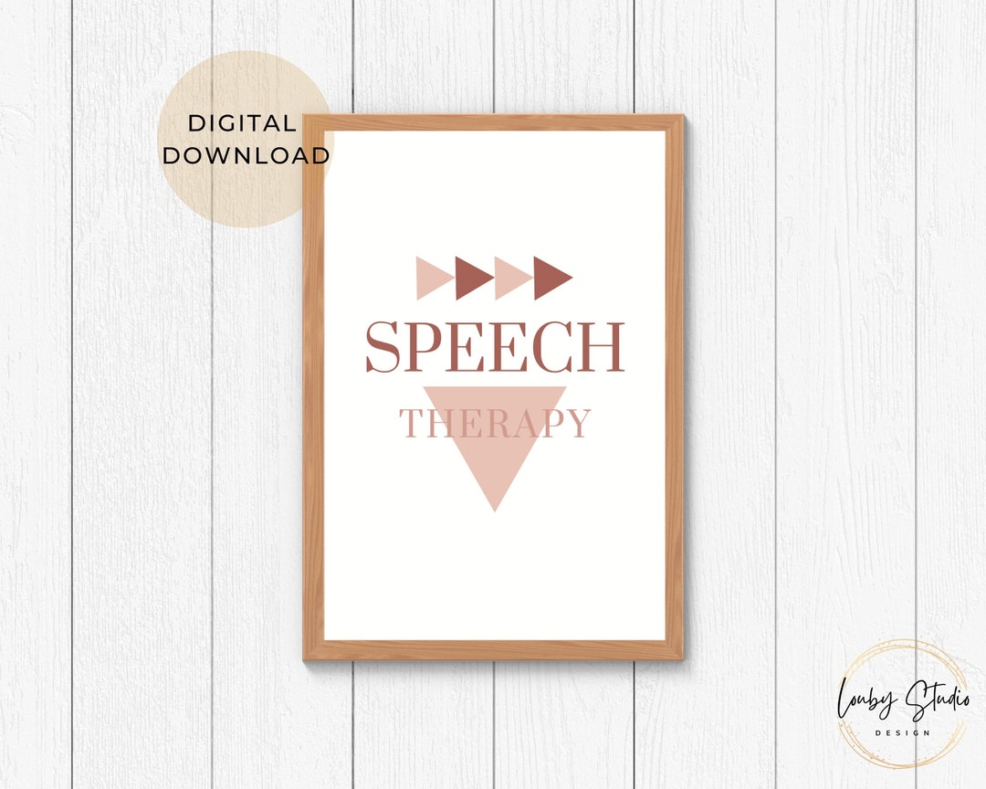 Boho Speech Therapy Poster: SLP Office Decor (digital Download) - Etsy