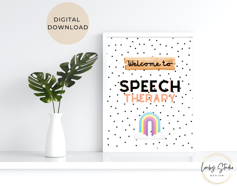 Speech Therapy Decor Boho Speech Room Sign Poster Speech - Etsy