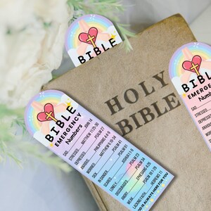 Bible Emergency Numbers Bookmarks, Emergency Bible Verse Bookmarks ...