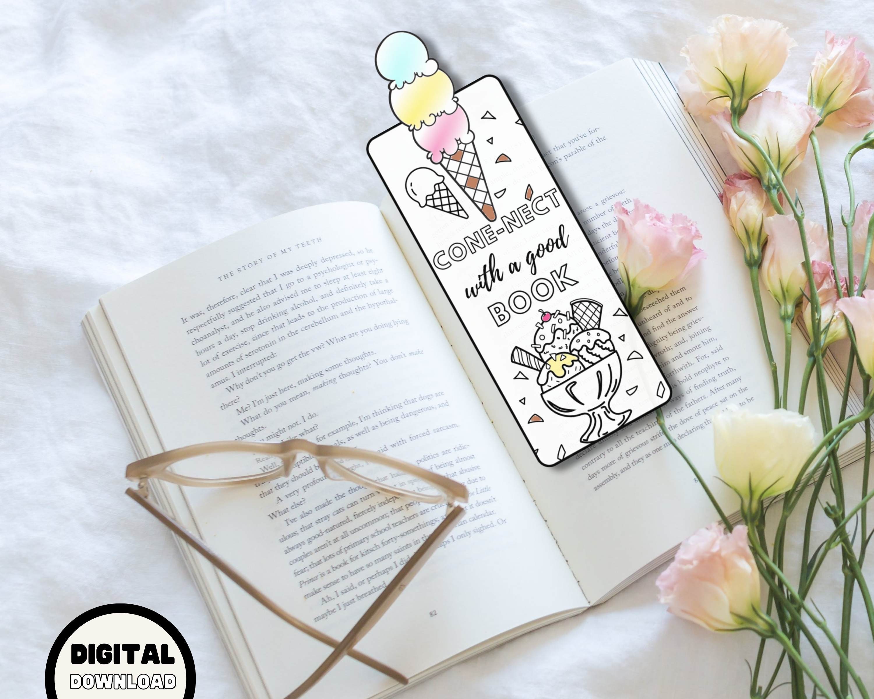 Printable Coloring Bookmarks, Ice Cream Coloring Book Marks, Kids ...