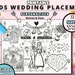 Kids Wedding Coloring Placemat, Printable Wedding Activity Mat ...