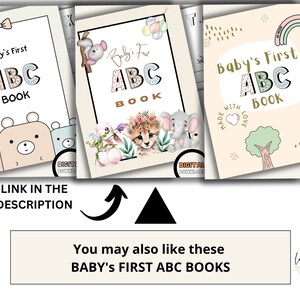 Baby Alphabet Book, Printable Baby Shower Abc Book, Animal Alphabet ...
