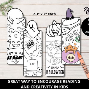 Printable Halloween Coloring Bookmarks, Halloween Coloring Page ...