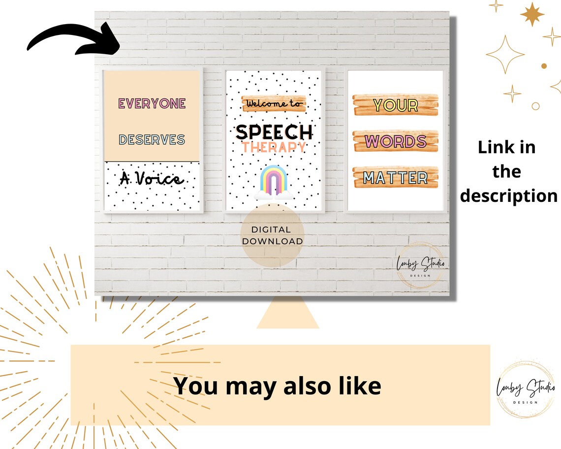 Speech Therapy Decor Boho Speech Room Sign Poster Speech - Etsy