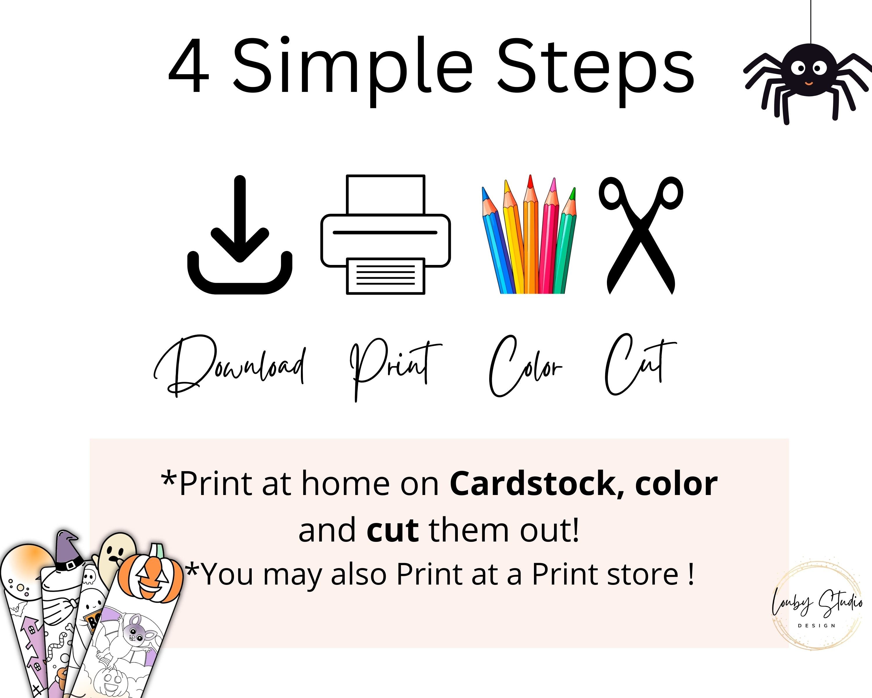 Printable Halloween Coloring Bookmarks, Halloween Coloring Page ...
