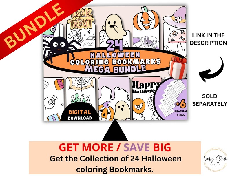 Printable Halloween Coloring Bookmarks, Boo Basket Halloween Spooky ...