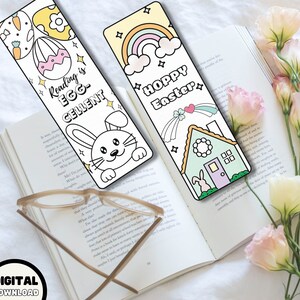 Printable Easter Coloring Bookmarks, Cute Easter Chick Eggs Coloring ...