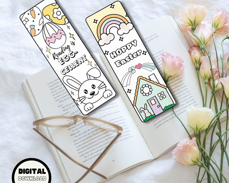 Printable Easter Coloring Bookmarks, Cute Easter Chick Eggs Coloring ...