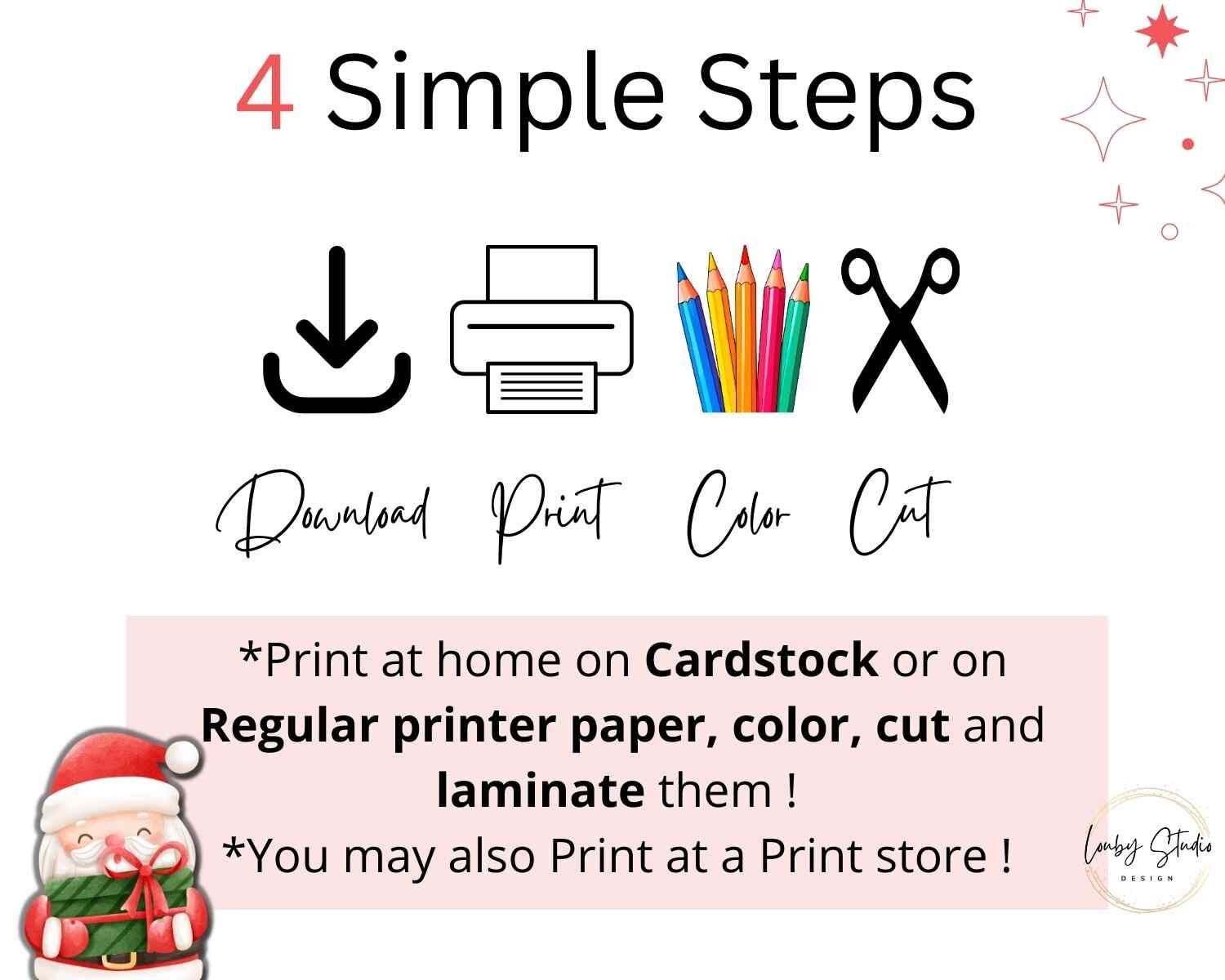 Printable Christmas Coloring Bookmarks BUNDLE, Kids Christmas Coloring ...