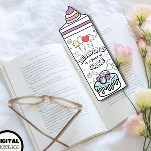Printable Coloring Bookmarks, Sweet Dessert Coloring Book Marks, Kids ...
