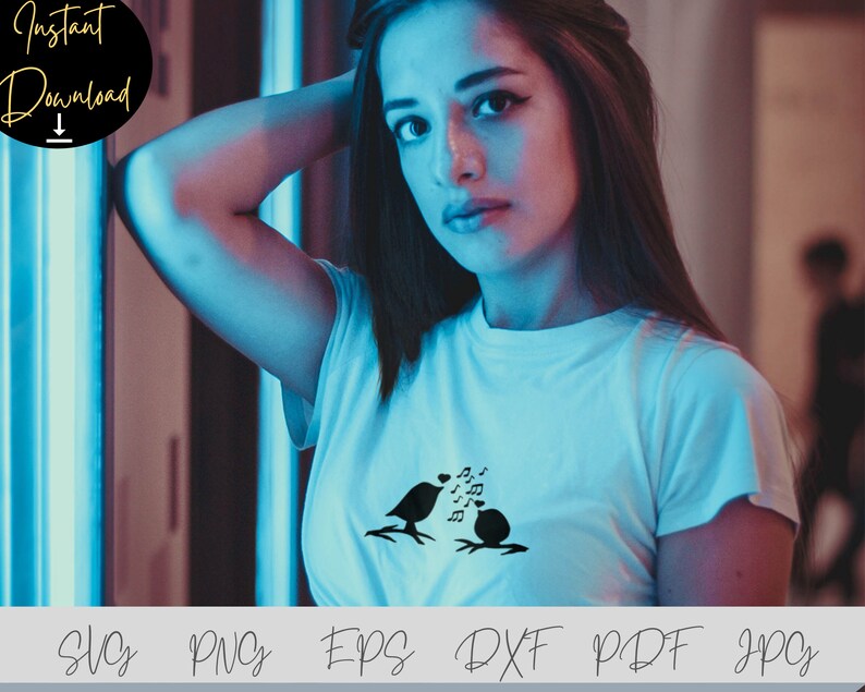 Singing Birds SVG Bird Song Svg Cricut Silhouette Birdie | Etsy Australia