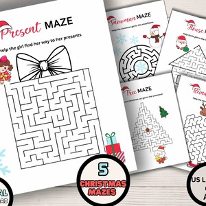 Printable Christmas Activities Kids Activity Book, Classroom Christmas ...