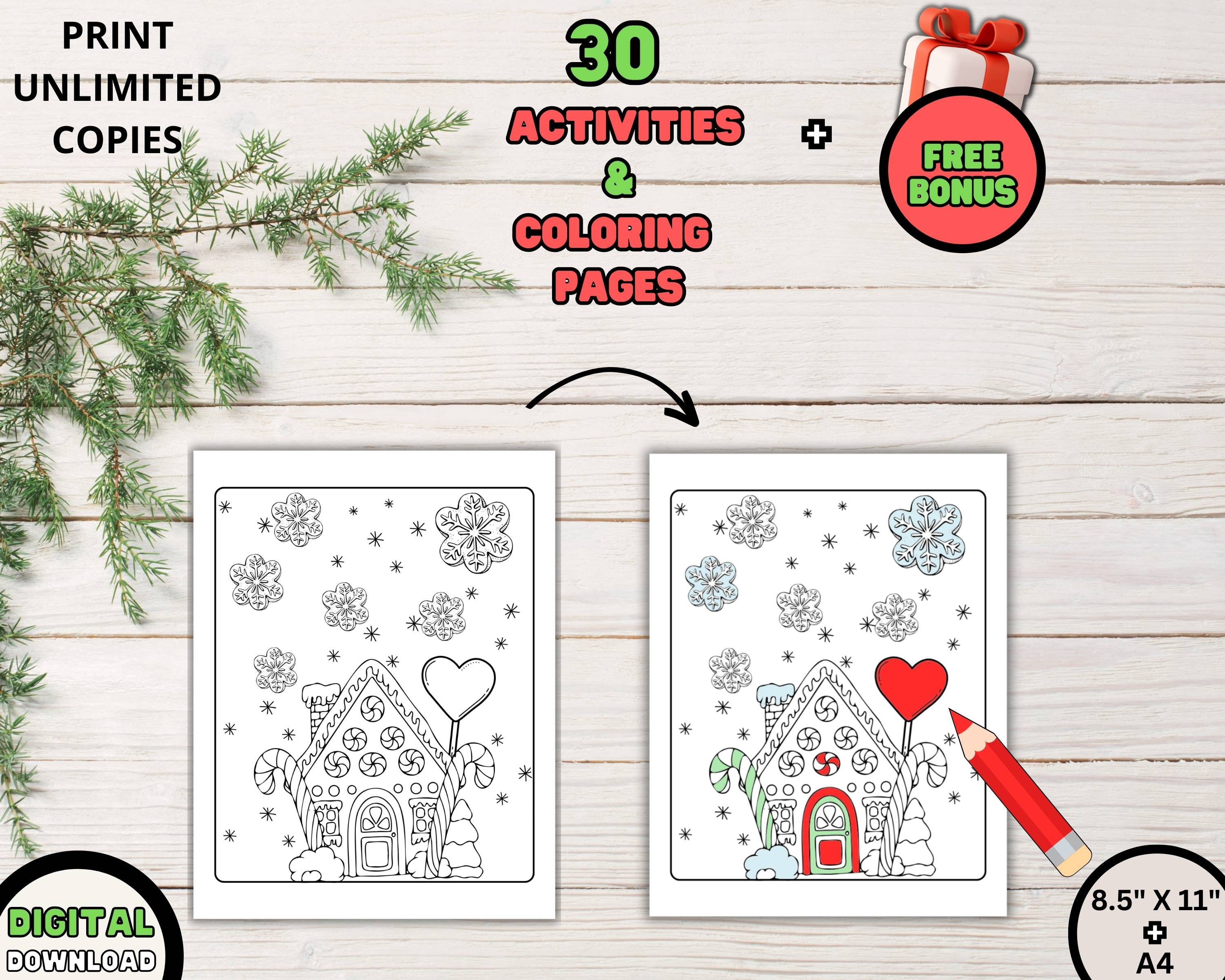 Christmas Activities Printable Kids Christmas Coloring Pages, Christmas ...